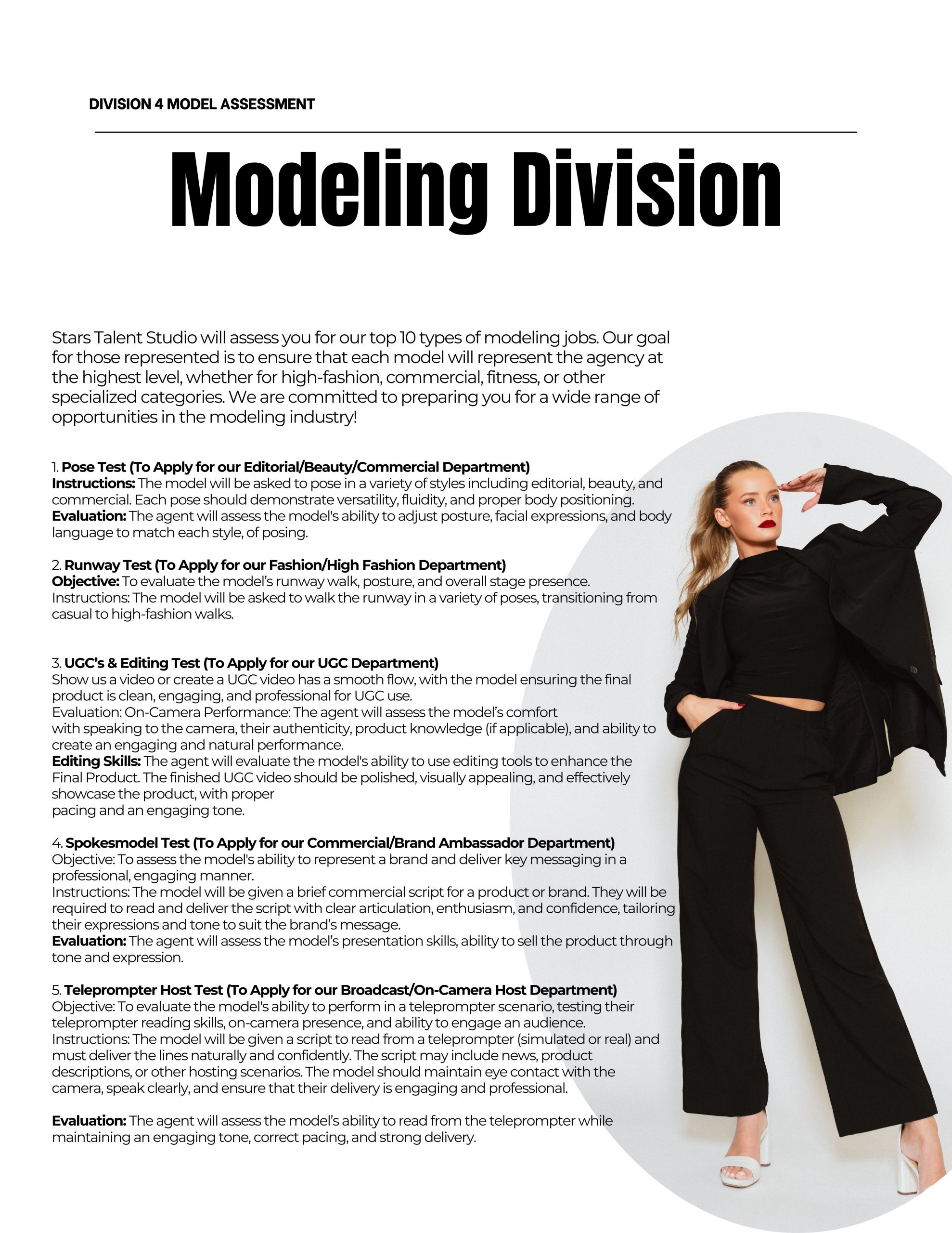 Modeling Division - Stars Talent Studio